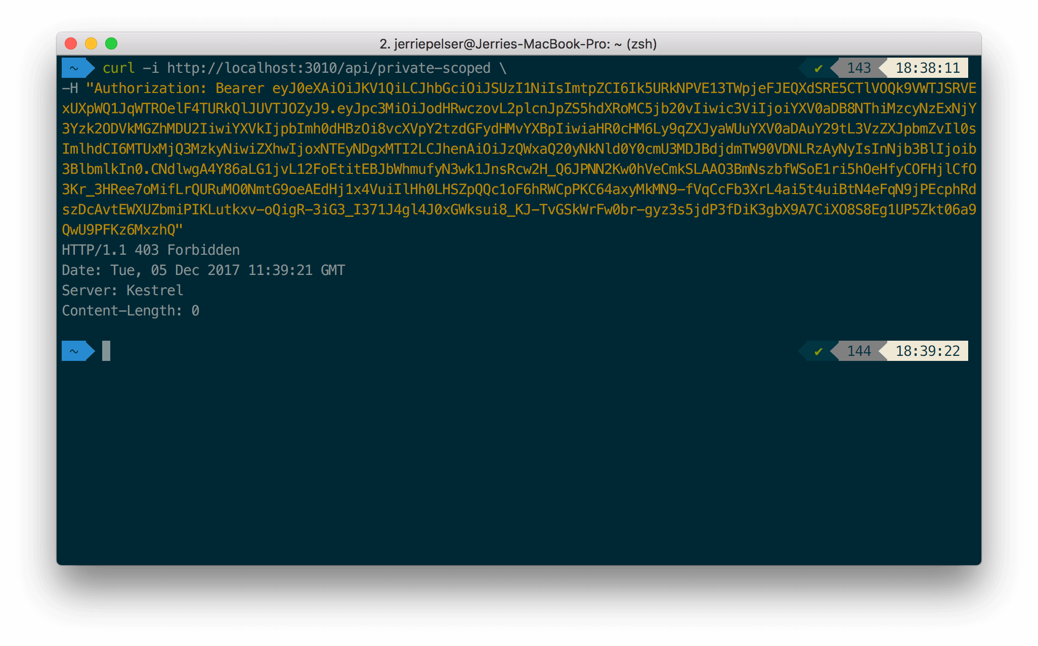 Auth0 ASP NET Core Web API SDK Quickstarts Using Your API